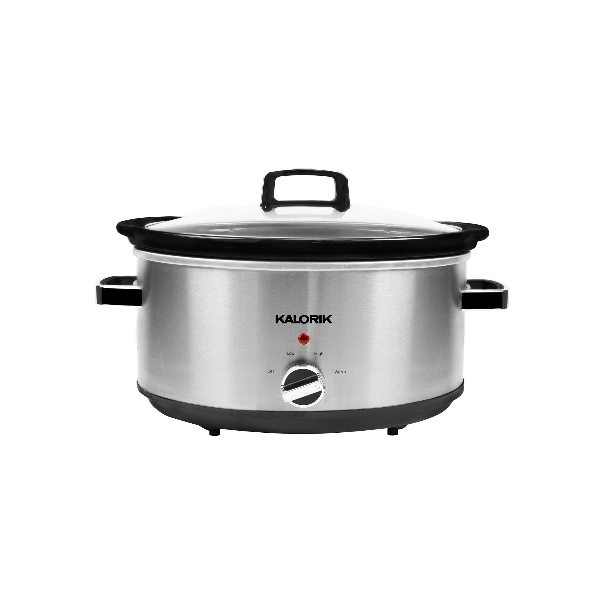 Kalorik 6.5 Quart Slow Cooker, Stainless Steel