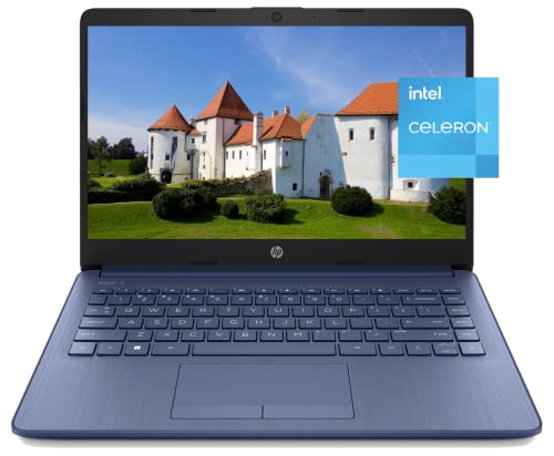 HP Newest Stream 14" HD Laptop, Intel Celeron Quad-Core Processor, 16GB DDR4 RAM, 64GB eMMC, 1 Year Office 365, WiFi, Bluetooth, HDMI, RJ-45, Webcam, USB Type-A&C, w/GM Accessories