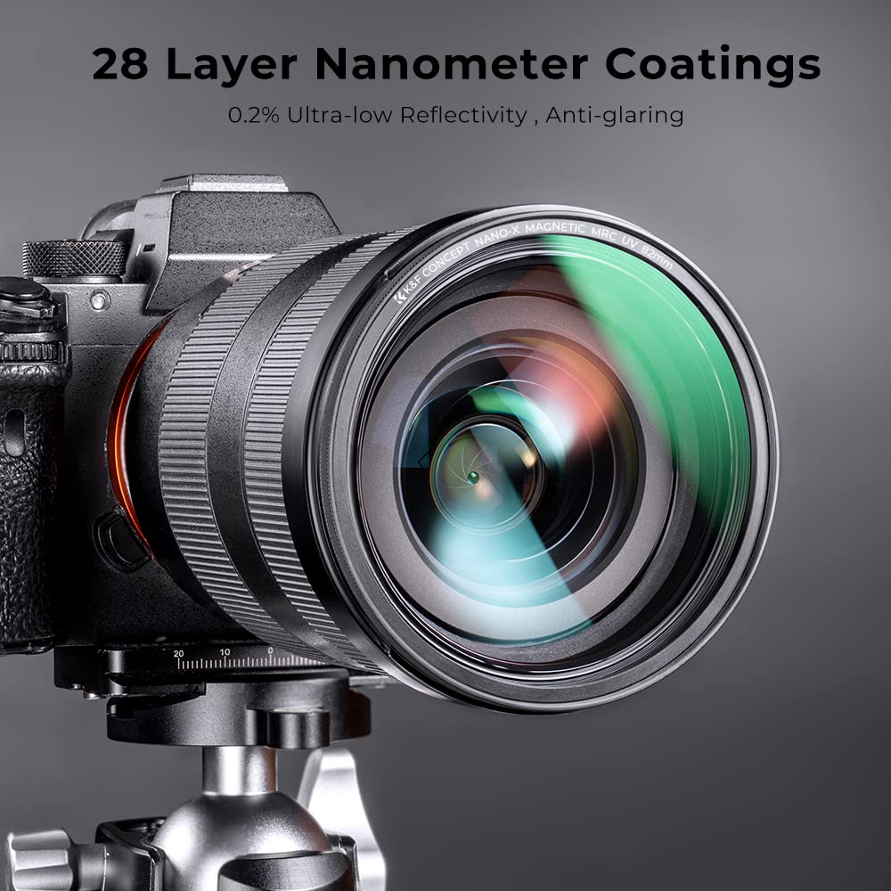 K&F Concept 67mm Magnetic MCUV CPL Fixed ND1000 Magnetic Basic Ring 4-in-1 Lens Filters Kit with 28 Multi-Coatings for Camera Lens (Nano-X Series)