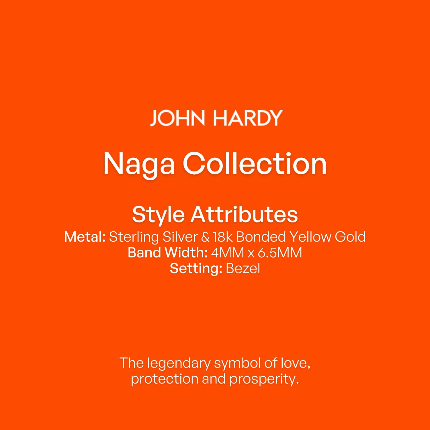 John Hardy Women's Legends Naga 18K Gold & Silver Ring in Brushed Finish with Blue Sapphire Eyes, Size 8