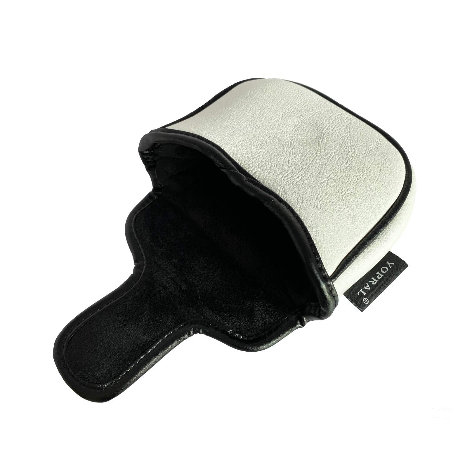 Large Square Mallet Golf Mallet Putter Head Cover Embroidered Headcover with Magnetic Closure for Scotty Cameron Odyssey-Rose Skull