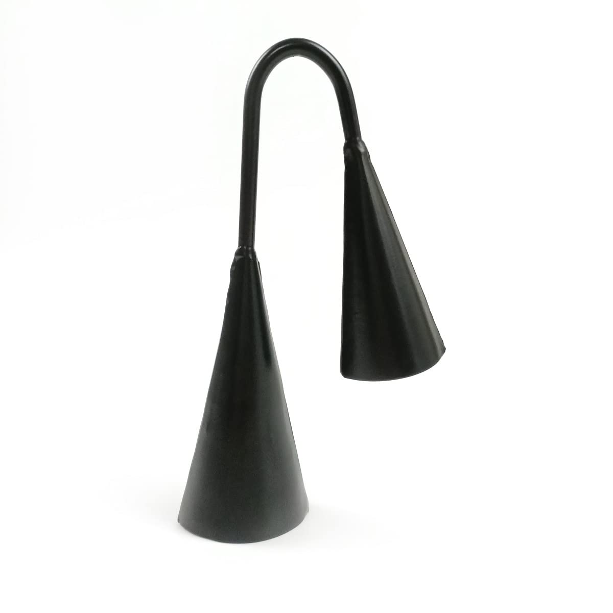 LOONELO Agogo Bells,Traditional Style Handheld Musical Instrument Steel Agogo Bells with Wood Strikers (Black-Small)