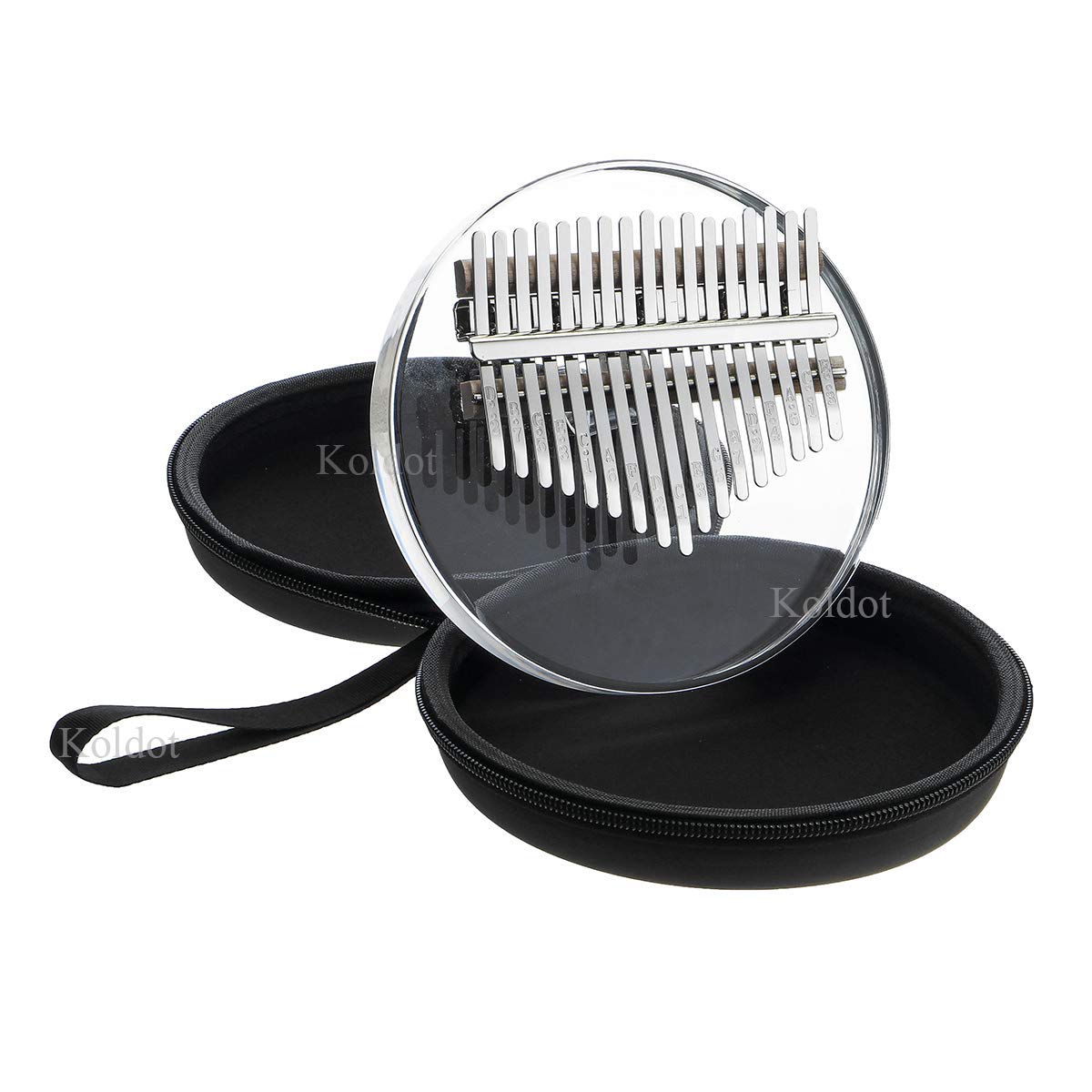 Koldot Kalimba Thumb Piano 17 Key Solid Finger Piano Clear Body Cute Crystal Acrylic Kalimba With Hard Case Gifts for Kids Adult Beginners with Tuning Hammer