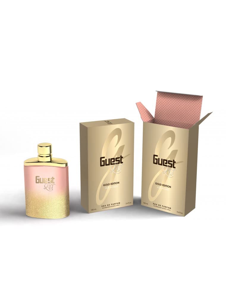 Mirage Brands Guest List Gold Edition 3.4 Oz Womens Perfume, 1 Fl Oz (Pack of 1)