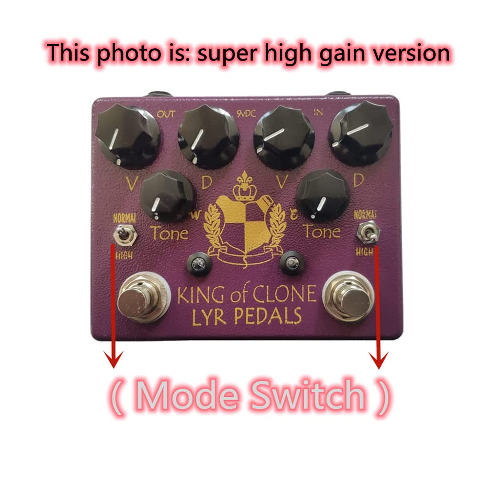 LYR Pedal,Guitar OVERDRIVE effect pedal, king of tone, classic upgrade guitar pedal, purple, true bypass(SV4)