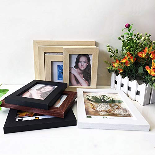 JAY D.L 5x7 Picture Frame Photo Display for Tabletop Display Wall Mount Made of Solid Wood High Definition Glass Photo Frame Rustic Certificate Document Frame, Red