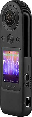 KanDao 8K Enterprise Live Streaming Camera, 1.5X Bigger Sensor Professional 360 Degree Live Streaming Camera, in-Camera 8K/4K 30MP 30FPS 360 Live Streaming Solution, 5G 8K 360 VR Live Camera