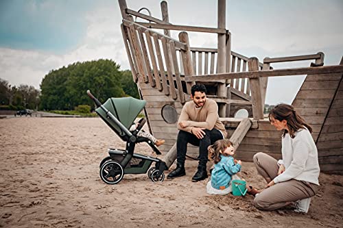 Joolz Hub+ - Premium Stroller for Babies from 6 Months up to 50 lbs - Superior Comfort & Safety - Easy Fold & Go - Integrated LED Lights - XXL Sunhood - Marvelous Green