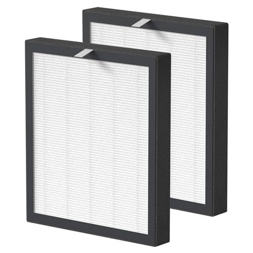 Ontheone TZ-K2 True HEPA Filter Replacement Compatible with ToLife TZ-K2 Air Cleaner Purifier, TZ-K2-A 3-in-1 HEPA High-Efficiency Activated Carbon Filter, 2 Pack