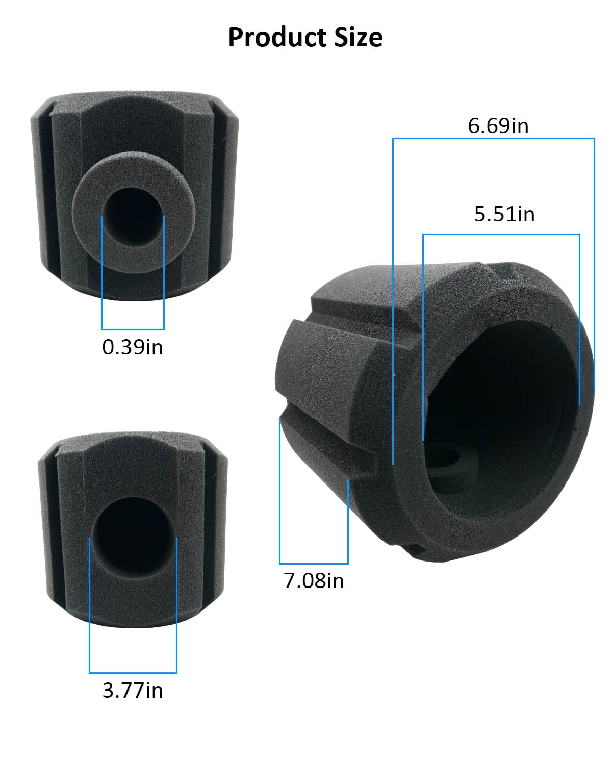 Nahntaipy Microphone Windscreen for Studio Recording Sound-absorbing and Noise Canceling, with Thick Sponge