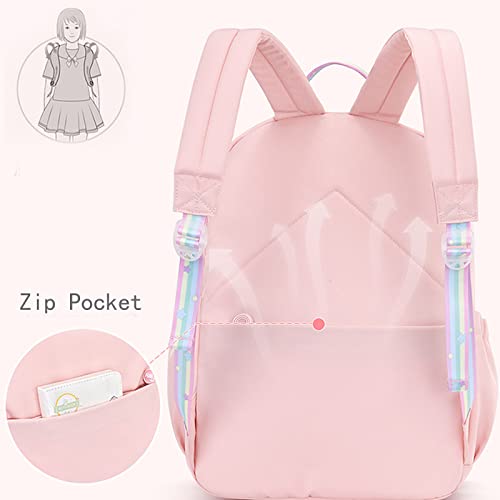 KEBEIXUAN School Backpack for Girls Casual Crossbody Tote Bag Kids Backpack Set for 6-12 Years Old
