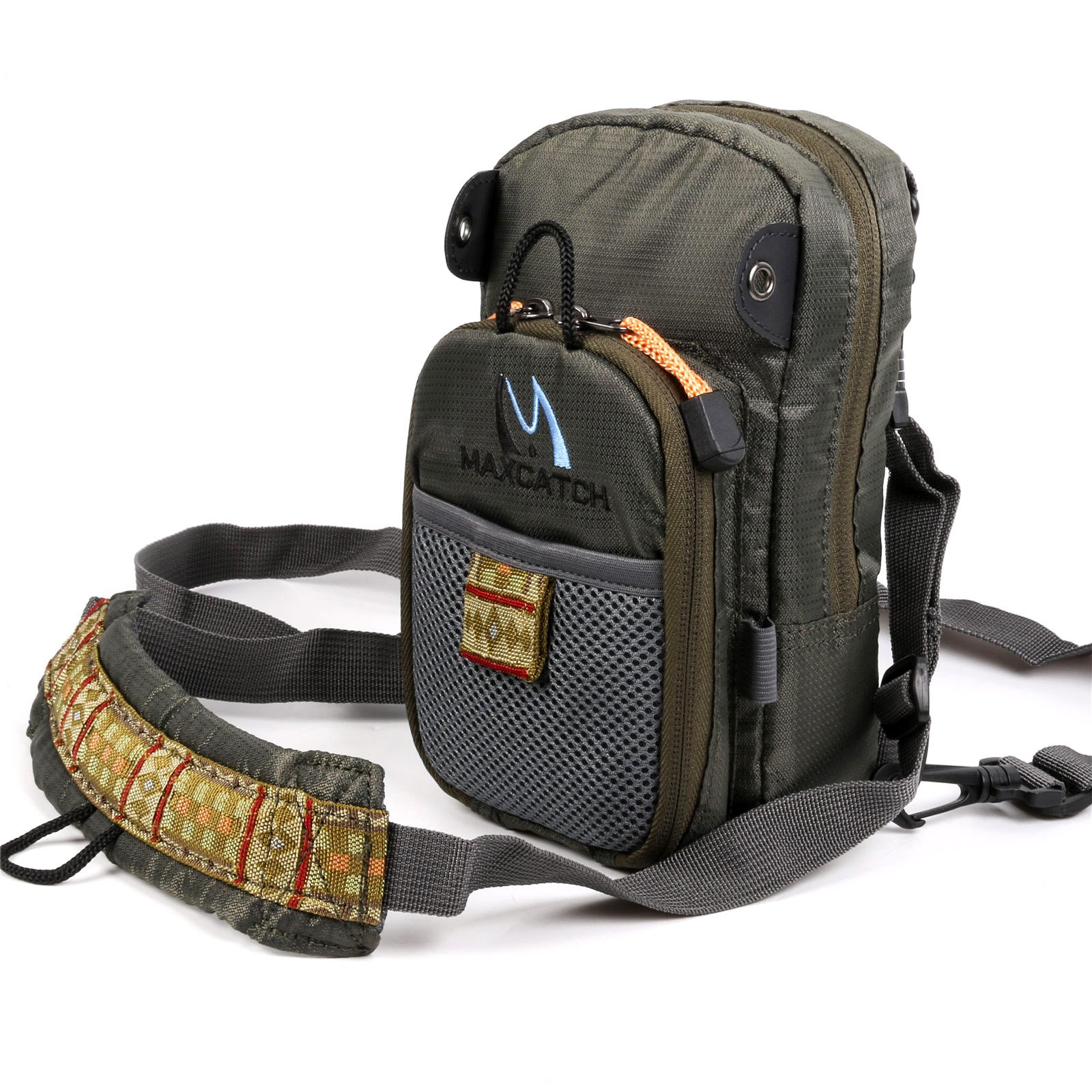 M MAXIMUMCATCH Maxcatch Fly Fishing Chest Pack Light Weight Adjustable Outdoor Multifunctional Fishing Bag