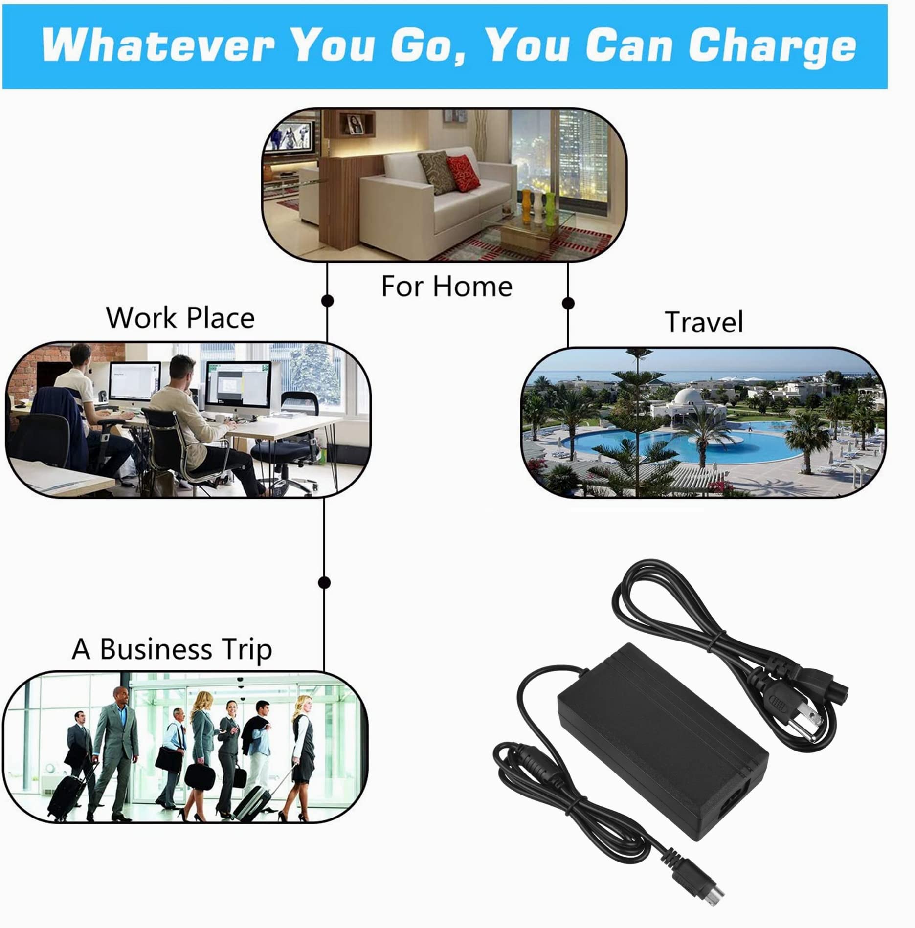 Jantoy AC/DC Adapter Compatible with Harman/kardon Soundsticks SOUNDSTICKBT SOUNDSTICKSBTJP Wireless Bluetooth Speaker System Harman Kardon Power Supply Cord Cable PS Charger Mains PSU