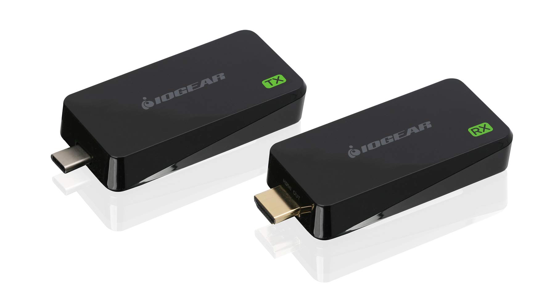 IOGEAR Share Pro USB-C Wireless HD Video Transmitter and Receiver Kit (GWHDKIT11C),Black