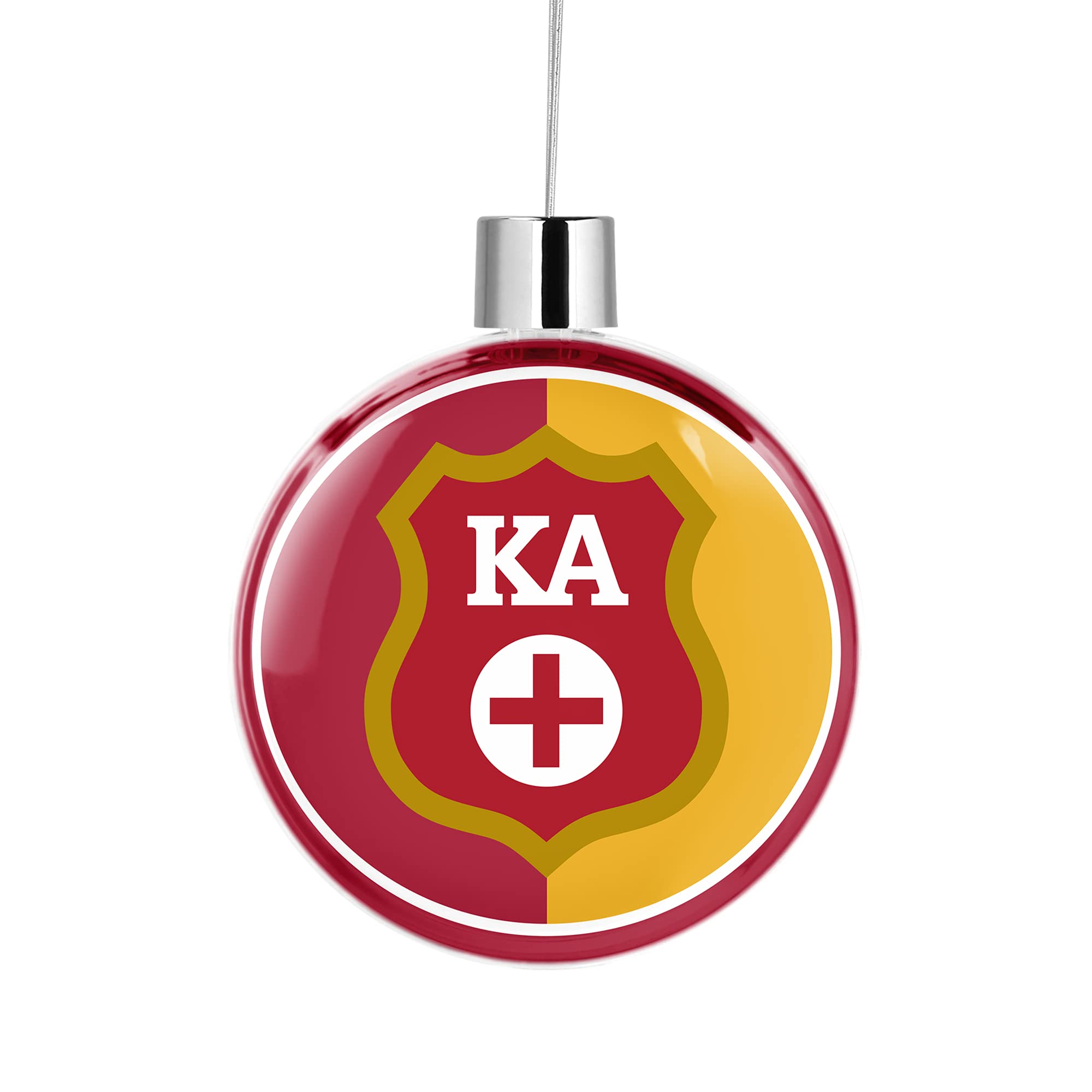 Kappa Alpha Order Round Flat Christmas Tree Ornament Decoration for Tree Party Home Holiday Decor