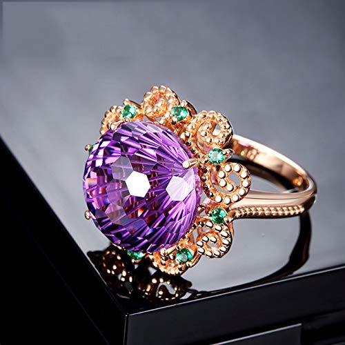 Lucky Doll Adjustable ring Italian retro palace style yellow diamonds Adjustable ring colorful flower Adjustable ring amethyst Adjustable ring pink diamond Adjustable ring
