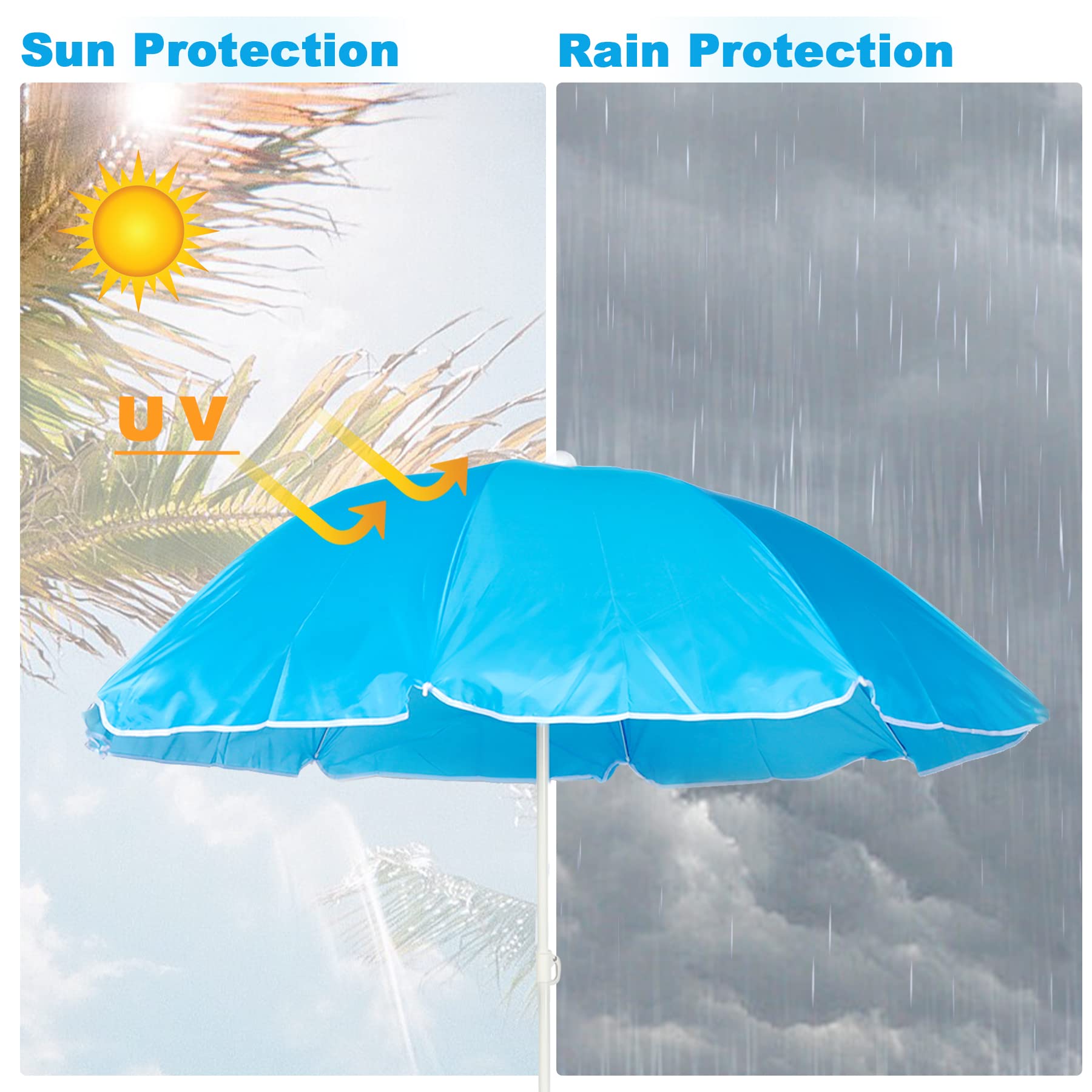 LAZZO Double Folding Camping Chairs, Portable Camping Chairs w/Removable Umbrella Mini Table Cooler Bag, Outdoor Picnic Double Folding loveseat Camp Chairs for Beach Patio Pool Park (Pineapple)