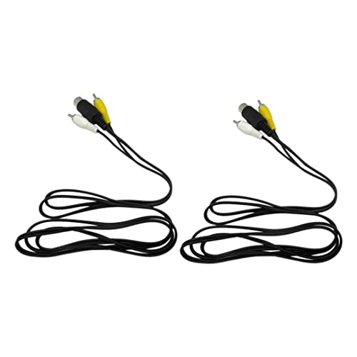 Outspot 2pcs New Replacement RCA AV Cable for Sega Genesis & Sega Master System