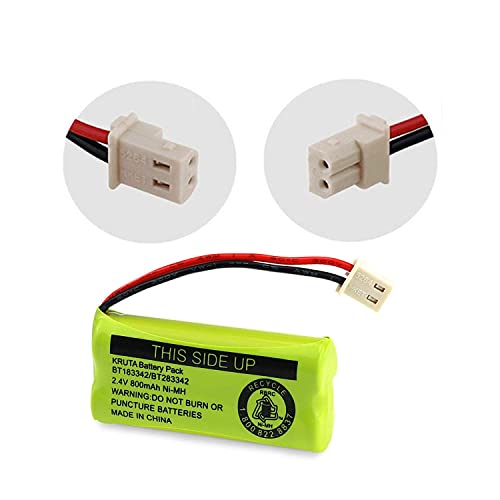 Kruta BT183342 BT283342 BT166342 BT266342 BT162342 BT262342 Battery Compatible with VTech CS6114 CS6419 CS6719 AT&T EL52300 CL80112 VTech CS6719-2 Cordless Handsets (Pack of 2)