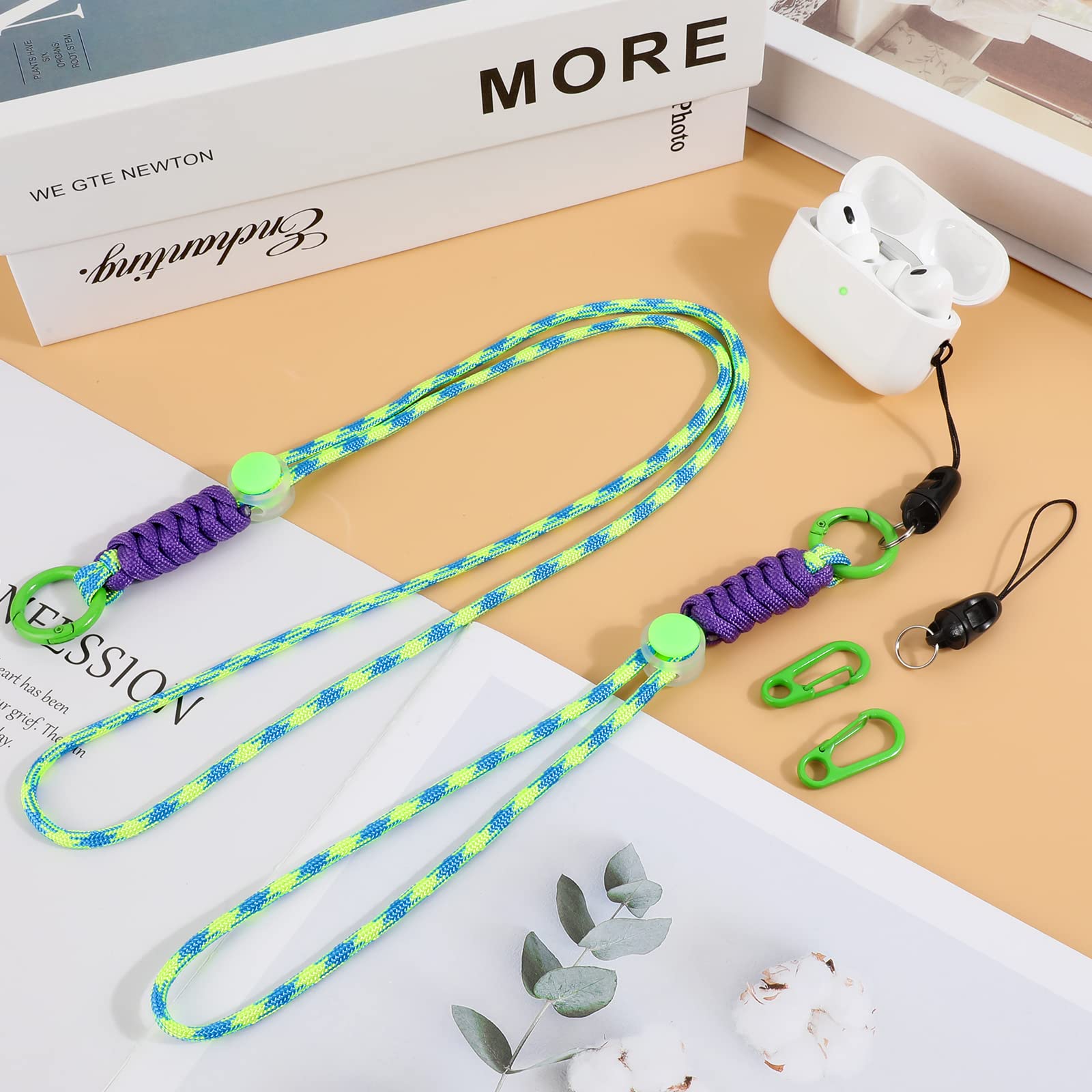 OOTSR 2PCS Black Universal Bluetooth Earphones Lanyard Hand Strap Universal Phone Cord Wrist Strap String Compatible with Wallet, Phone Cases, USB Flash Drives