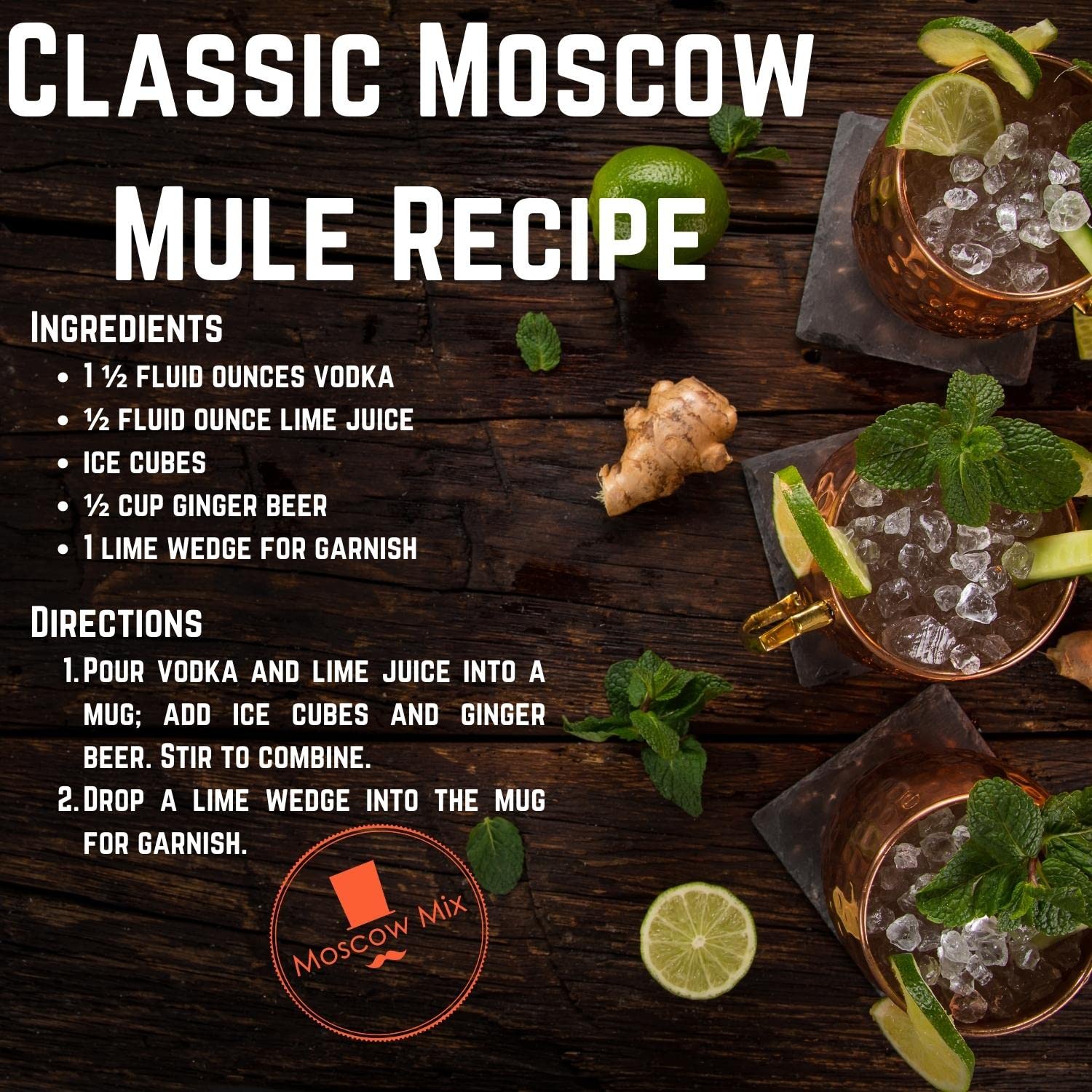Moscow-Mix Moscow Mule Mugs Large 16 oz - 100% Pure Plated Copper Cups with Premium Stainless Steel Lining - Moscow Mule Cups Set of 4 - Mule Mugs Perfect for Party Drinking and Gift