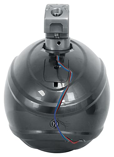 MEMPHIS AUDIO Pair MXA82TG 8" Marine Wakeboard Tower Speakers/LED+Swivel Grey Bundle with Rockville RGHR51 5 Zone Single Din Marine Receiver (2 Items)