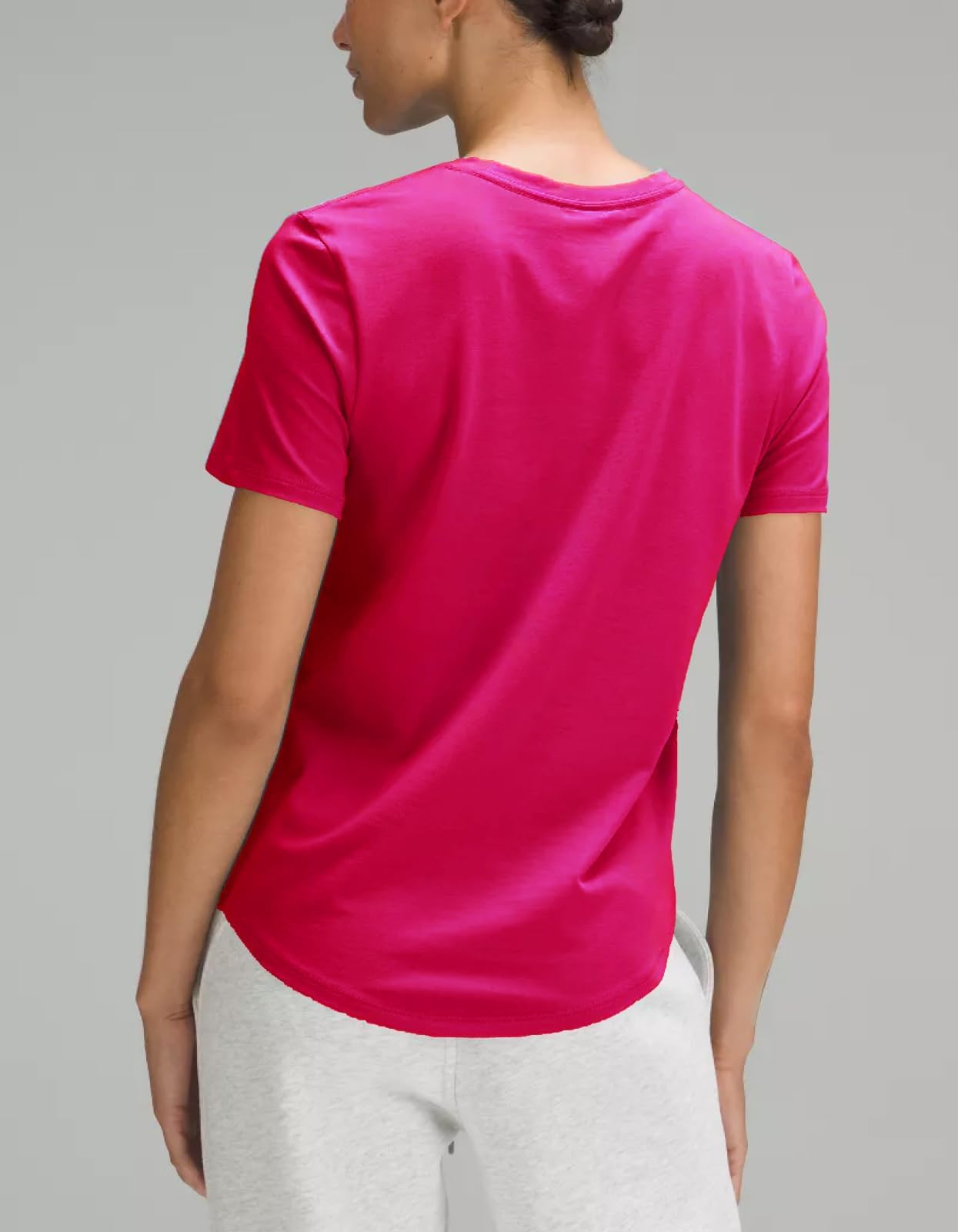 Lulucheri Women's Workout T-Shirt Short Sleeve Lightweight Crew Neck Shirts Yoga Running Exercise Athletic Tee Top (XX-Large, Pitaya Pink)