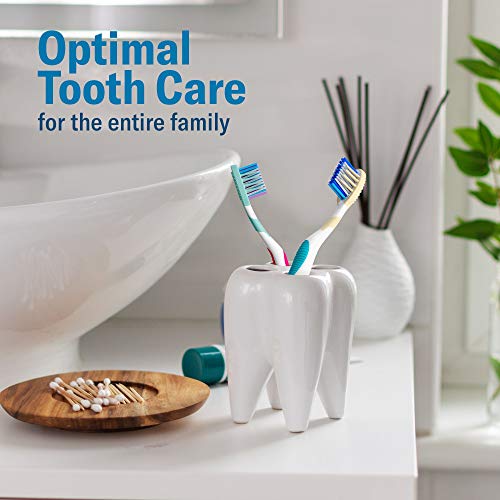 Reusable Toothbrushes, Individually Wrapped Medium Soft Standard Classic Brushes with Nylon Bristles for Dental Health, Oral Hygiene Tooth Care - 6 Pack by Blasting Health