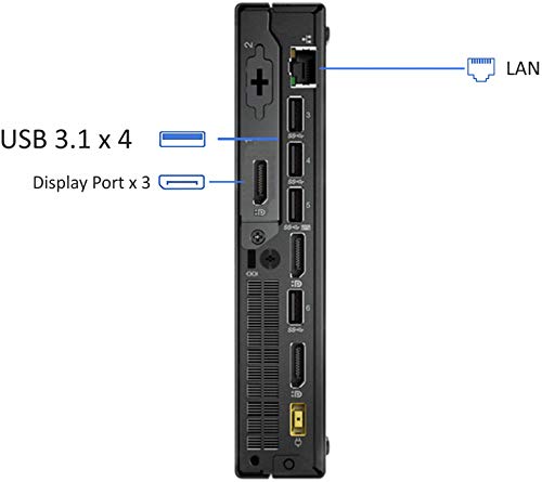 Lenovo ThinkCentre M910Q Tiny Desktop Computer, Intel Core i7-6700T Upto 3.6GHz, 32GB RAM, 2TB NVMe SSD, 4K 3-Monitor Support DisplayPort, HDMI, AC Wi-Fi, Bluetooth - Windows 10 Pro (Renewed)