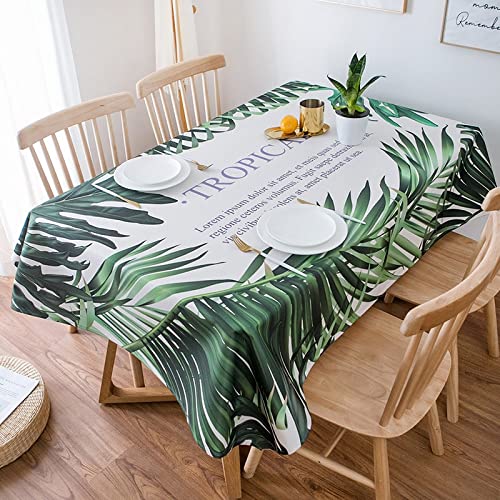 MLQL Beautiful White Flower Pattern Tablecloth Waterproof Kitchen Supplies Living Room Coffee Home Wedding Decor Table A4 140x180cm