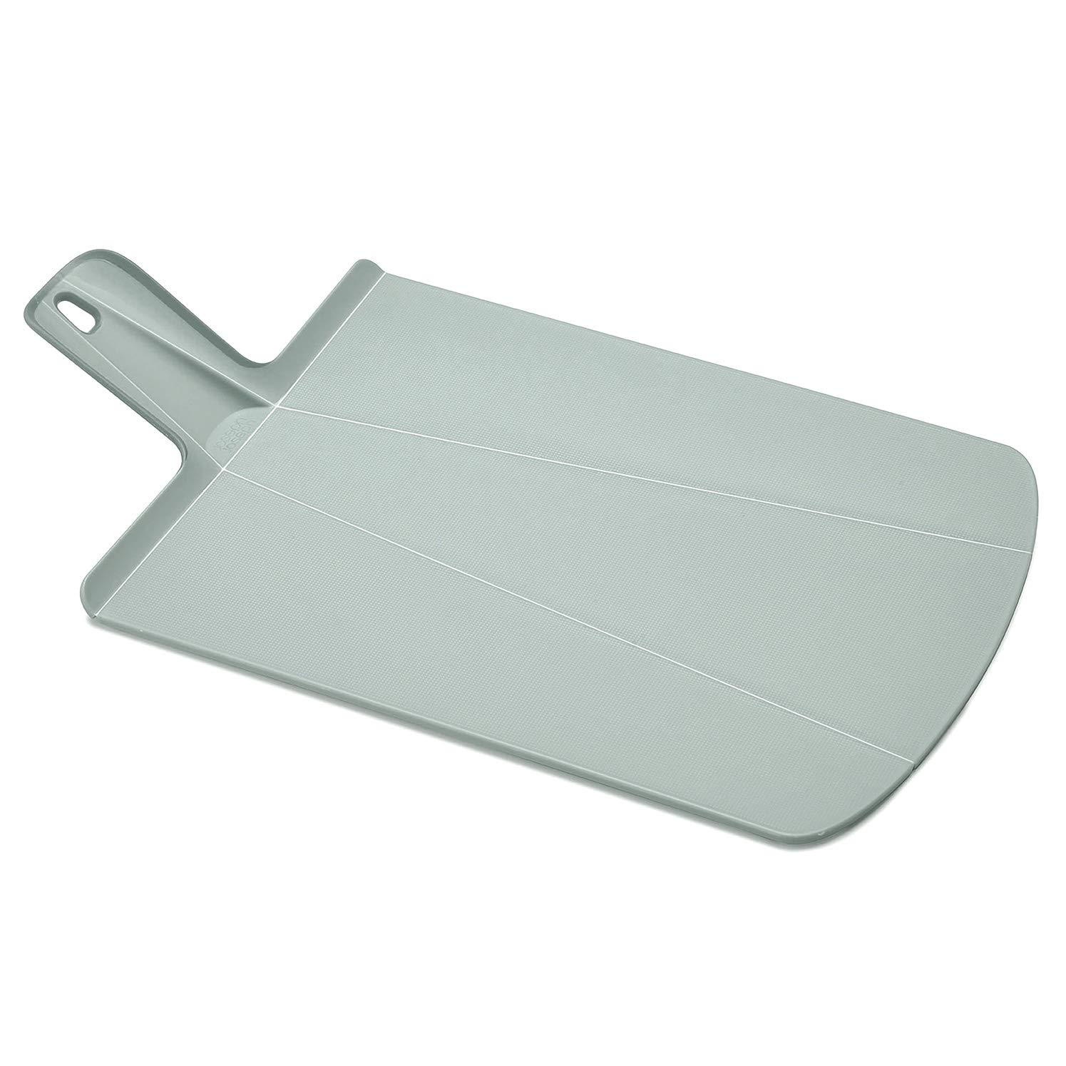 Joseph Joseph Chop2Pot Foldable Plastic Cutting Board 19 x 10.75 Non-Slip Feet 4-inch Handle Dishwasher Safe, Large, Dove Gray