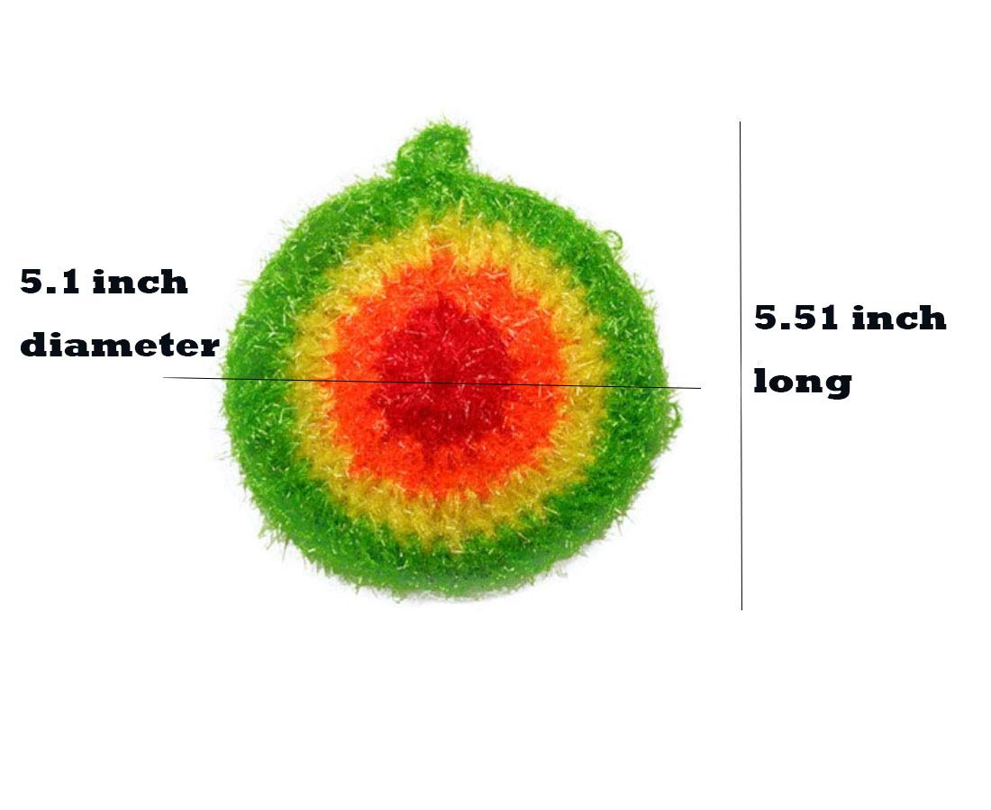 JC1927 Decorative Dish Scrubber Non Scratch Cleaning Pad Cute Dish Net Clothes for Kitchen Washing Dishes Cleaning Net 3 Pack