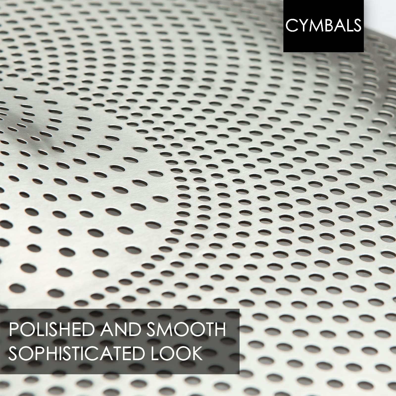 Low Volume Crash Cymbal, 16 inches Practice Crash Cymbal, Quiet Crash Cymbal (16'', Silver)