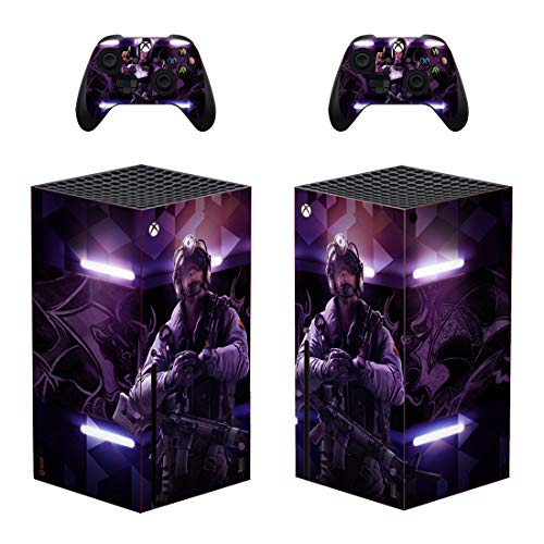 KAJAL MANI X-box-One-Series X Skin Set Defend siege HD Printing Faceplate Protective for Console, Controller Skin Decal