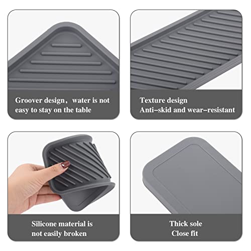 Kakalote Silicone Organizer Tray for Kitchen Sink,Silicone Sponge Holder Kitchen Sink Organizer Tray Dish Caddy Dispenser,Scrubber Spoon Holder