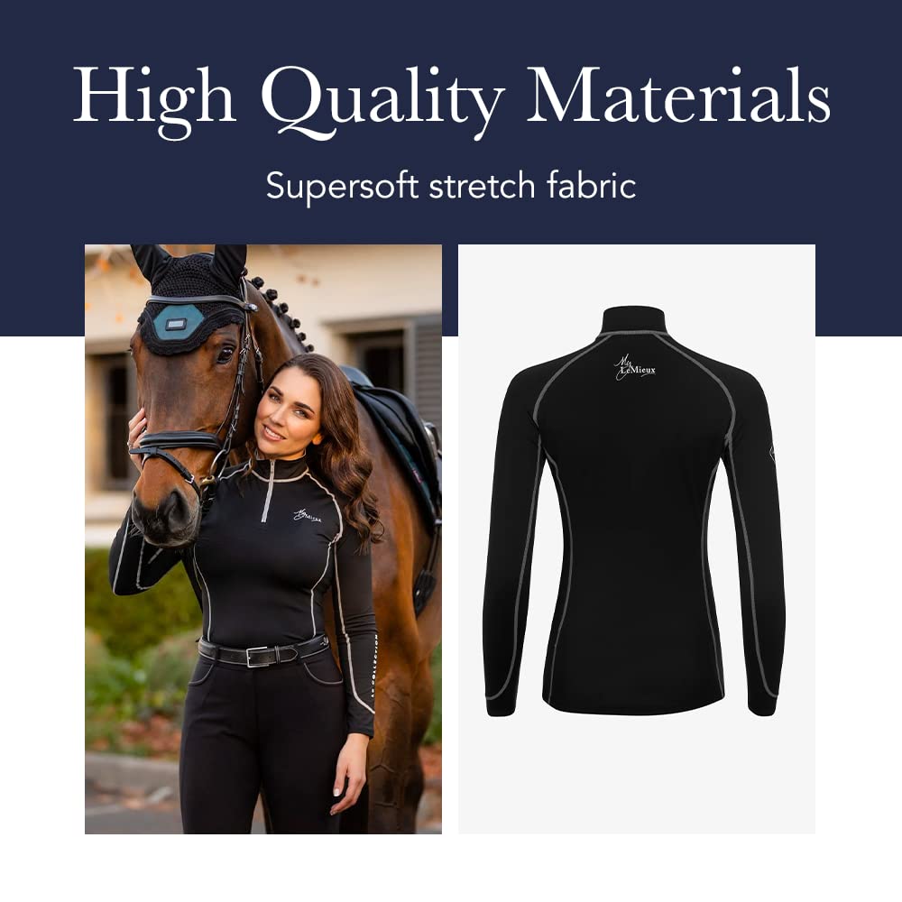 LeMieux Women’s Base Layer Top - Athletic Thermal Shirts - Equestrian Apparel & Gear for Horseback Riding - (Chilli - US0)