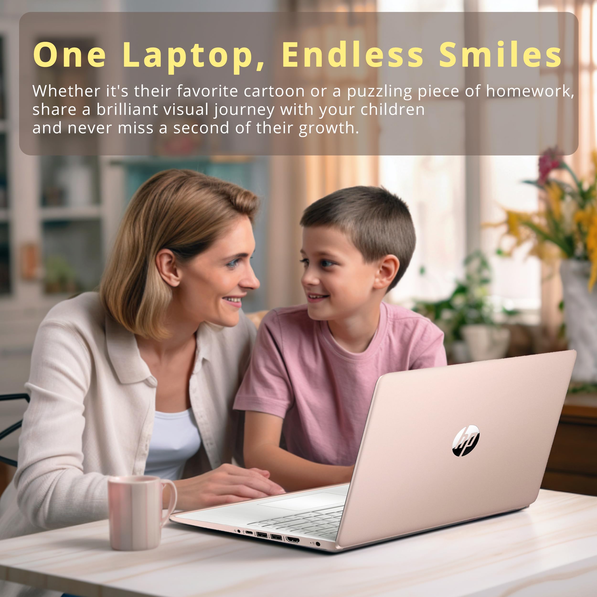 HP Premium Stream 14" HD BrightView Laptop, Intel Celeron N4120, 16GB RAM, 64GB eMMC Storage, UHD Graphics, HD Webcam, 1 Year Office 365, Bluetooth, WiFi, HDMI, Win 11s, Gold, 32GB Hotface USB Card