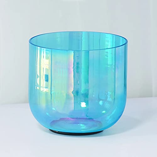 N/A 7" 432Hz Clear Crystal Singing Bowl Transparent Colorful Crystal Bowl Transparent Music Bowl (Color : Note E)