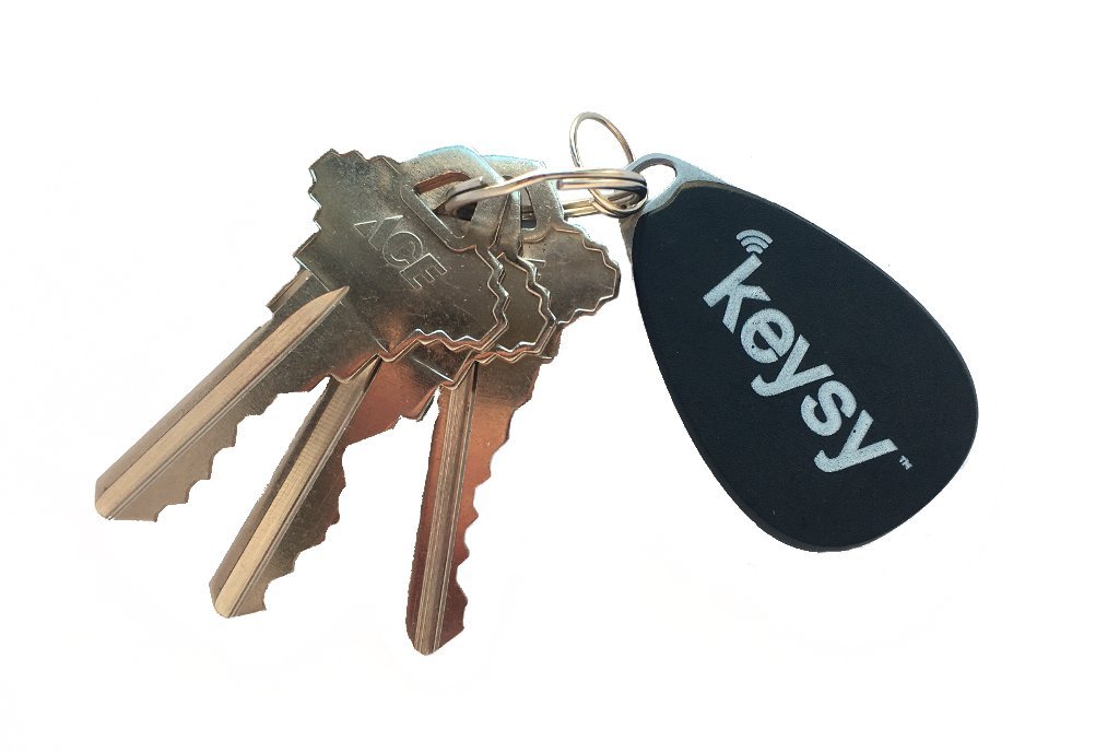 Keysy Rewritable RFID Key Fobs (5-Pack, Black/No Logo)