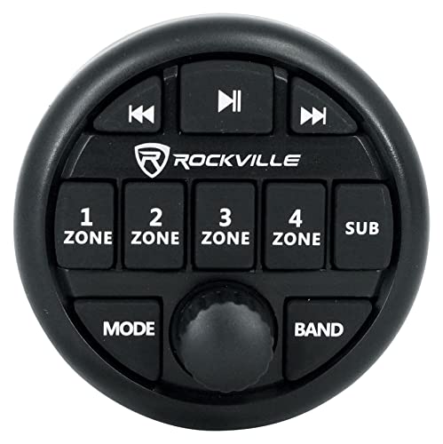 MEMPHIS AUDIO Pair MXA82TG 8" Marine Wakeboard Tower Speakers/LED+Swivel Grey Bundle with Rockville RGHR51 5 Zone Single Din Marine Receiver (2 Items)