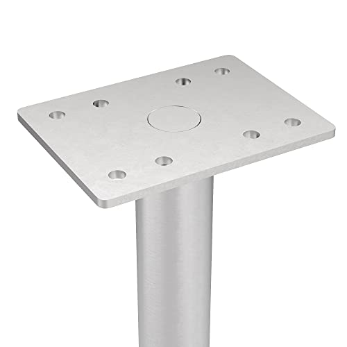 Richelieu Hardware 64217150155 5 15/16 in (150 mm) Round Furniture Leg with Levelling Glide, Satin Nickel