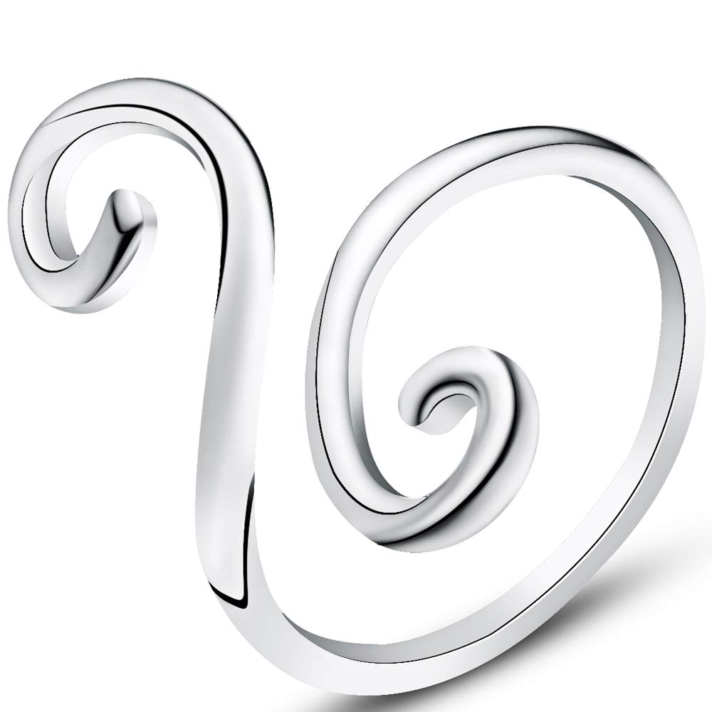 Jude Jewelers Stainless Steel Braided Wrap Style Cocktail Party Statement Ring (Silver, 10)