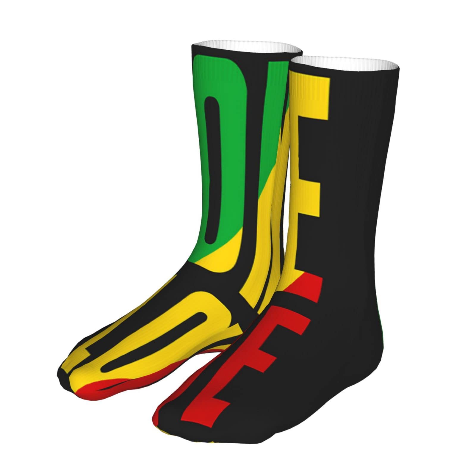 Men & Women Classics Compression Socks Rasta One Love Art Personalized Sport Athletic Gift Socks