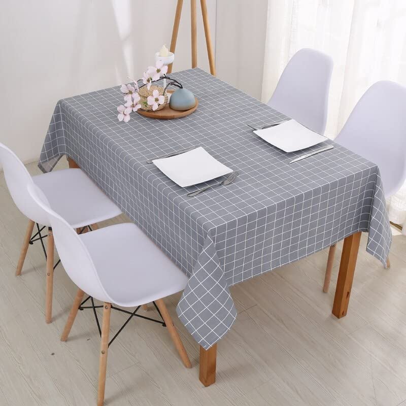 NUER Waterproof Table Cloth Plaid Printed Rectangle Table Cover Party Decoration Tablecloth Picnic Blanket Table Mantel A3 140x210cm
