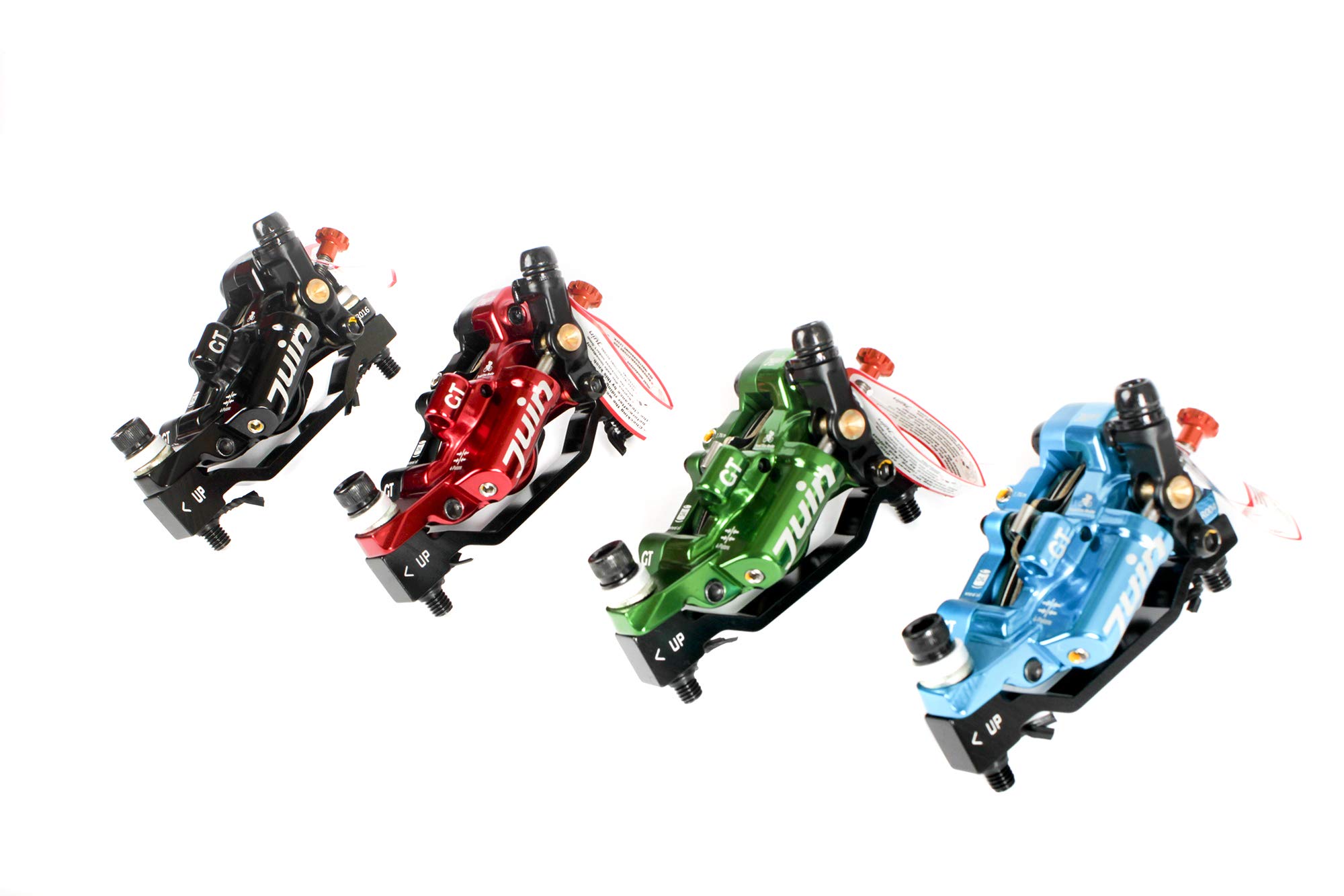 Juin Tech GT-P Cable Actuated Hydraulic Bicycle Bike Disc Brake Caliper Set Extra Powerful Hybrid Brake for Road/Mountain/Cyclocross/Gravel/E-Bike/Folding Bike etc. use(Black)