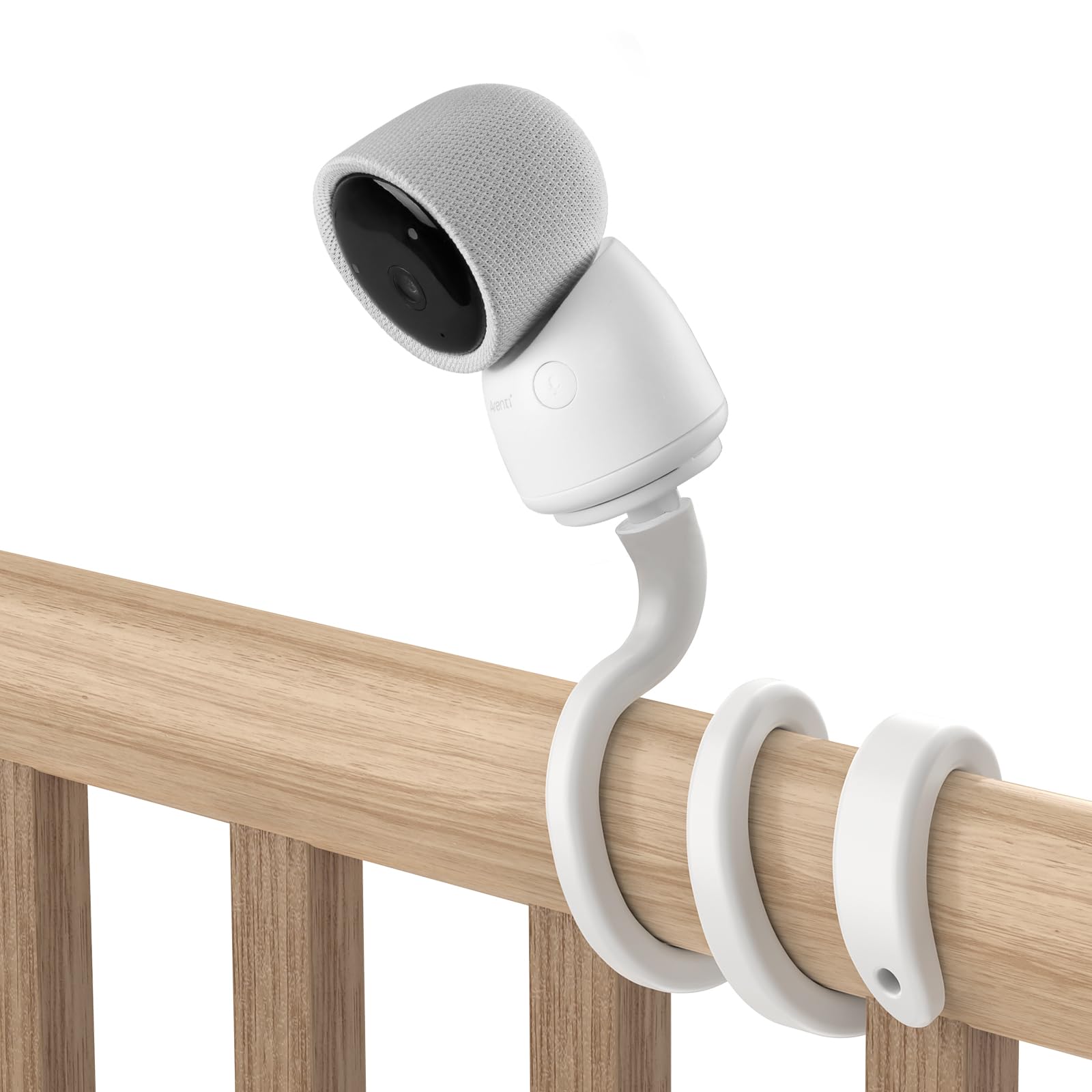 Koroao Flexible Twist Mount for Arenti Baby Monitor，No Tools or Wall Damage Required (White)