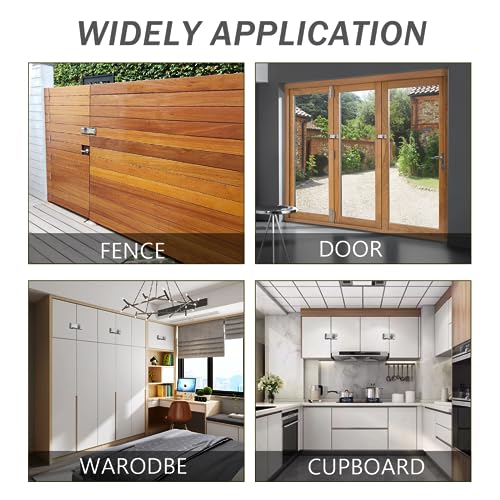 Kyuionty 2Pcs Keyed Hasp Locks 2.5 Inch Twist Knob Keyed Locking Hasp, Metal Safety Hasp Latches Keyed Different for Small Doors, Cabinets (Sliver)