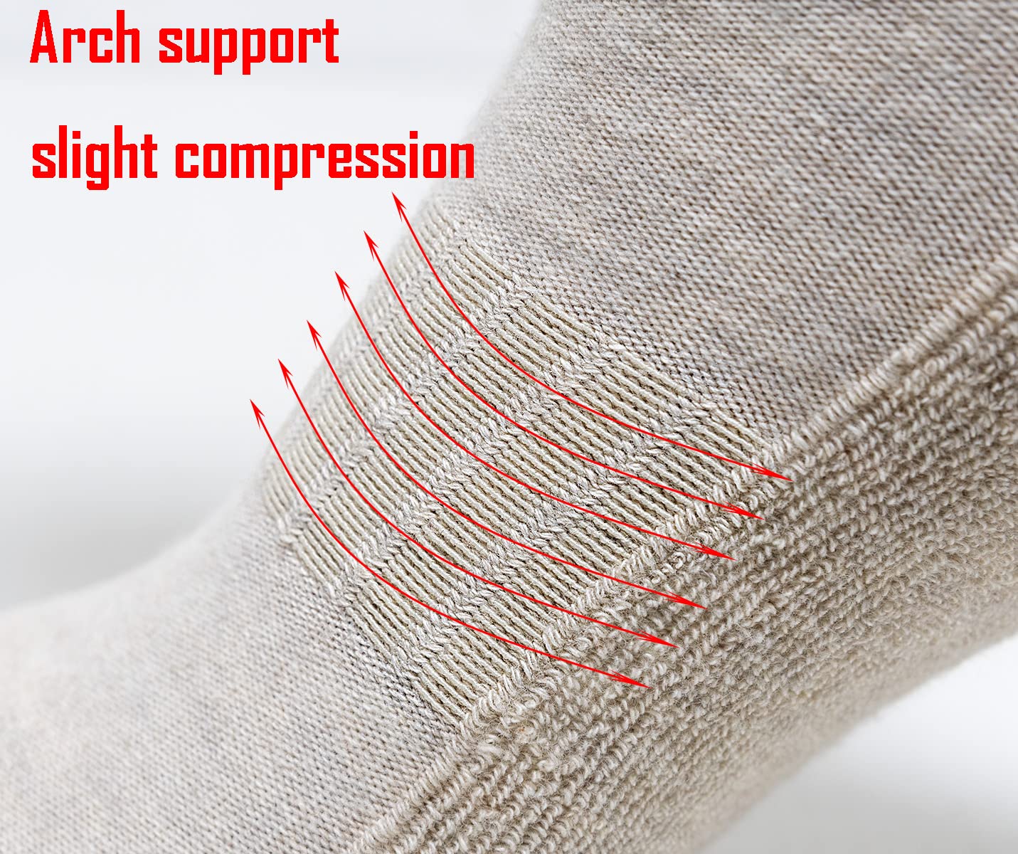 Men Women Cotton Crew Socks for Hiking - Thick Cushioned Athletic Seamless Socks with Arch Support