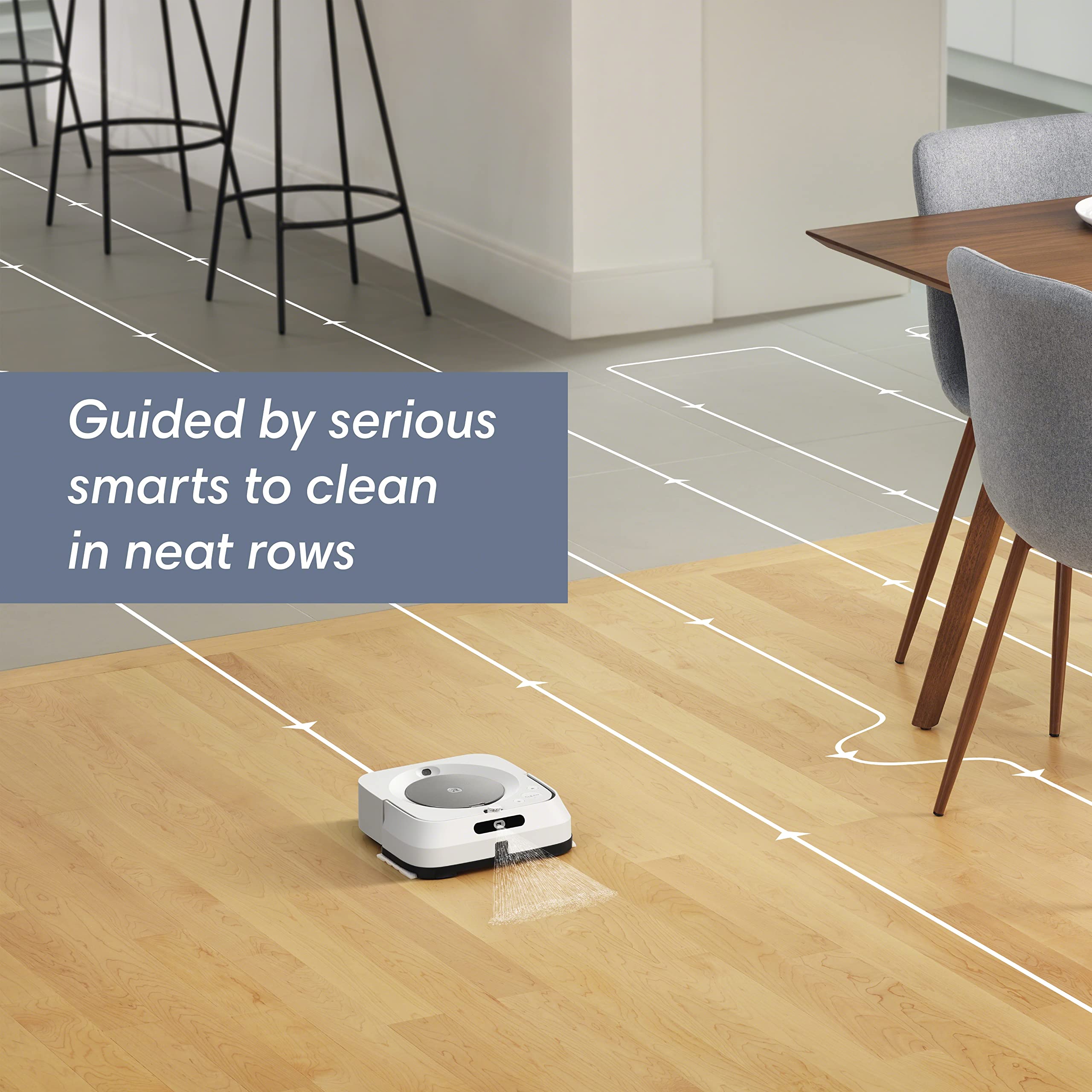 iRobot Braava Jet M6 (6110) Ultimate Robot Mop- Wi-Fi Connected, Precision Jet Spray, Smart Mapping, Works with Alexa, Ideal for Multiple Rooms, Recharges and Resumes (Renewed)