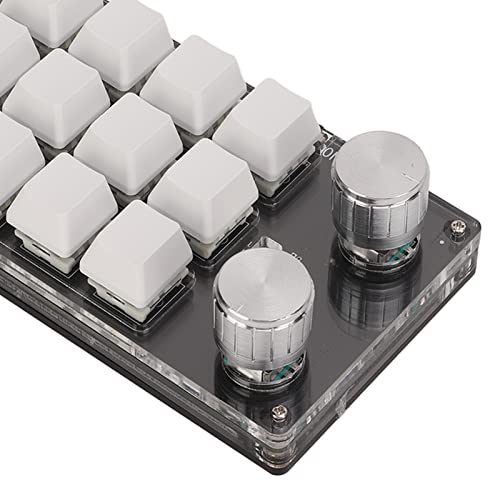 Multifunction Mechanical Keypad USB Bluetooth Dual Mode 12 Keys with Knob DIY Shortcut Gaming Keyboard Green Axis